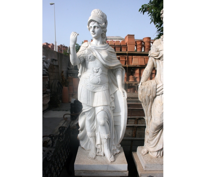 Escultura de romano realizada en mármol tallada a mano